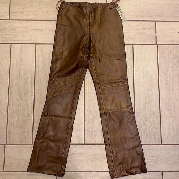 Cache | Pants & Jumpsuits | 0 Brown Leather Pants Nwt | Poshmark